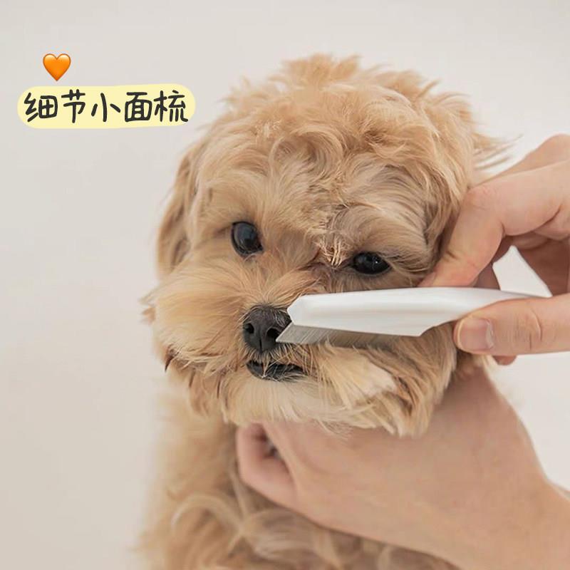 宠物猫狗迷你嘴毛梳密齿小排梳面梳整理刮眼清洁面部小型犬梳子