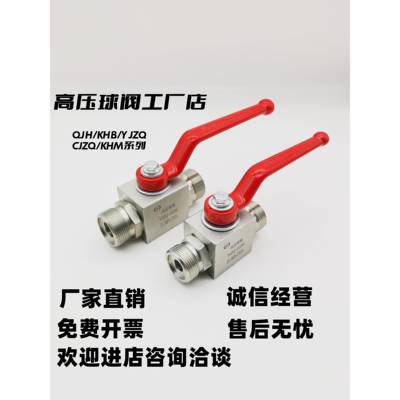 液压高压球阀 公制外螺纹YJZQ QJH KHB KHM系列碳钢球阀