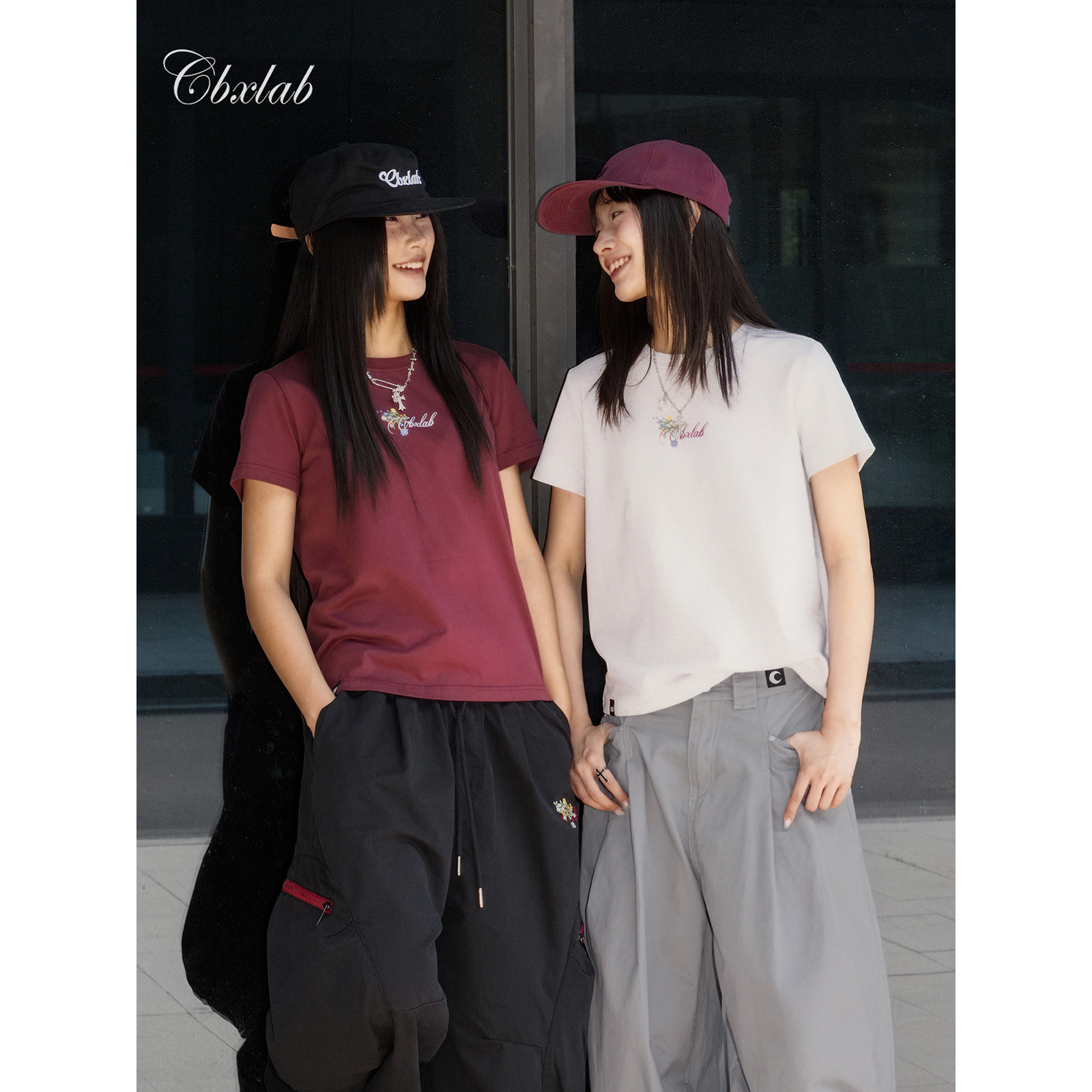CBXLAB旗舰店"繁花信笺"嘻哈正肩爵士上衣简约百搭辣妹修身短袖女