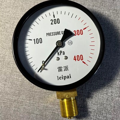 en 837-1 0~400kpa kl1.6 铜接头压力指示仪表 压力表 100mm