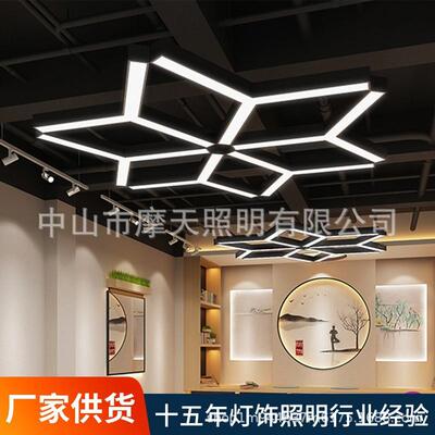 LEDY形人字形可拼接工业风吊灯办公室商场超市服装店网咖造型灯