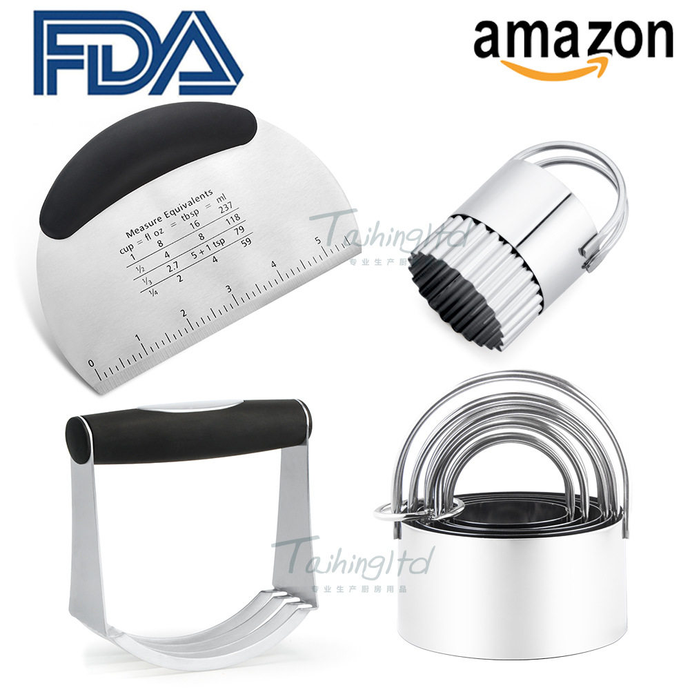烘焙工具套装 饼干制作模具 不锈钢面粉切 打粉器 Pastry cutters
