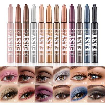 跨境爆款 Pearlescent Matte Eyeshadow Stick 单支眼影笔