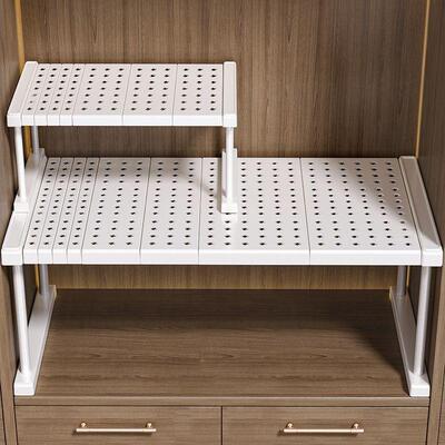 柜隔层架柜子橱板柜隔层分5185衣隔板衣橱收纳架隔分层伸缩收纳置