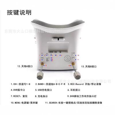 008D PRO FPV眼镜5.8G高清眼罩模拟图传眼镜穿越机无人机