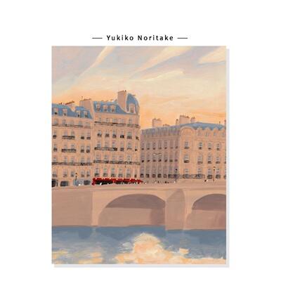 【Yukiko Noritake】法式浪漫建筑插画中古风复刻艺术装饰挂画芯
