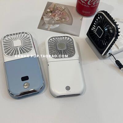 持久的电池寿命！简易宿舍可折叠小风扇。多功能手持式挂颈USB电