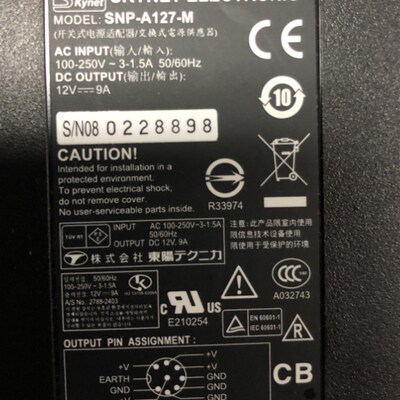 巴可BARCO显示器12V9A八针8芯电源适配器SNP-A127-M充电器SKYNET