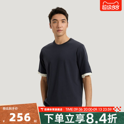 adidas阿迪达斯男子夏季时尚百搭宽松上衣运动休闲短袖T恤KG0823