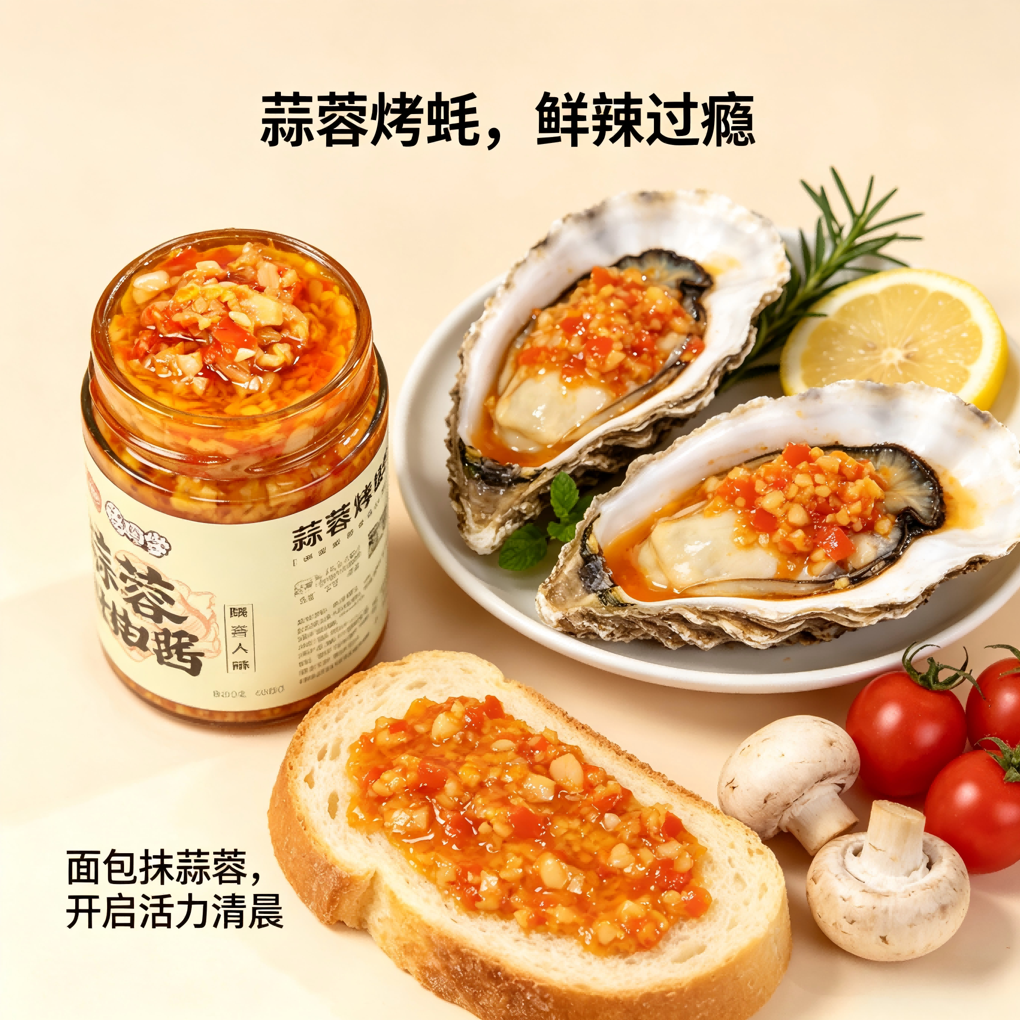 小龙虾蒜蓉酱家用烧烤生蚝粉丝调味神器拌面拌饭蘸料夹馒头下饭酱