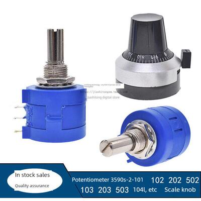 3590S精密多转电位器103L 1K 10K 20K 502L 100K刻度旋钮