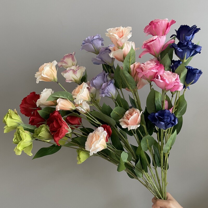 桔梗仿真绢花婚礼堂路引装饰假花背景墙插花婚庆现场布置花材花艺
