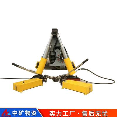 中矿原厂海参型复轨器 人字型液压铁路复轨器 矿车焊接钢板复轨机