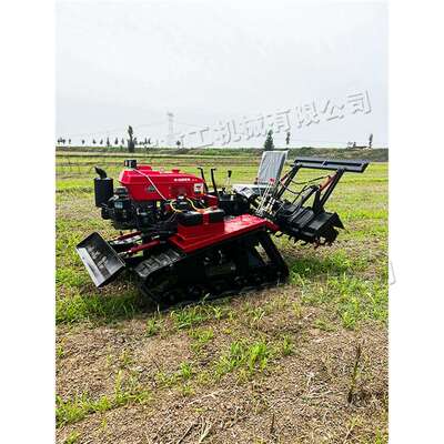 水旱两用履带微耕机 开沟施肥回填一体机 Crawler micro tiller