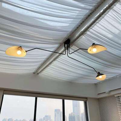 法式创意北欧Serge Mouille客厅卧室 张牙舞爪鸭嘴吸顶吊灯