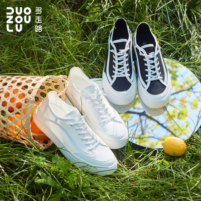 多走路重山丨帆布鞋女2026春季新款运动休闲鞋轻便舒适免系带板鞋