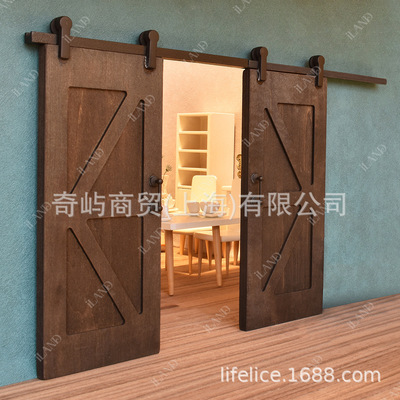 BJDOB11娃娃屋门窗模型dollhouse迷你微缩谷仓隔断推拉移门