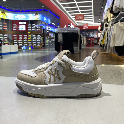 MLB厚底时尚男女同款防滑耐磨轻便系带潮流洋气运动板鞋3ASXM096N