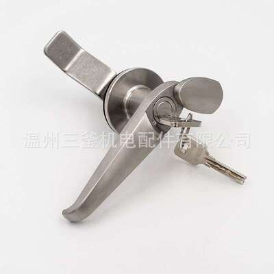 温州SANFUO柜锁厂家供应不锈钢把手锁 MS308-3 配电箱 机箱机柜