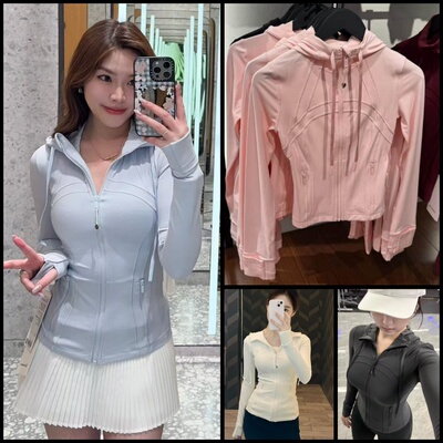 露露乐蒙连帽防晒修身瑜伽外套女