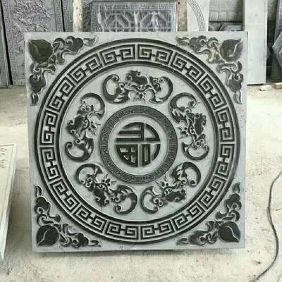 石雕福字画地雕花岗岩浮MDQ雕庭地院铺理石大石屏风壁围墙浮雕影