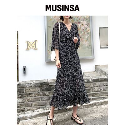 BBAEBBAE 点花长款连衣裙 MUSINSA韩国直邮官方正品