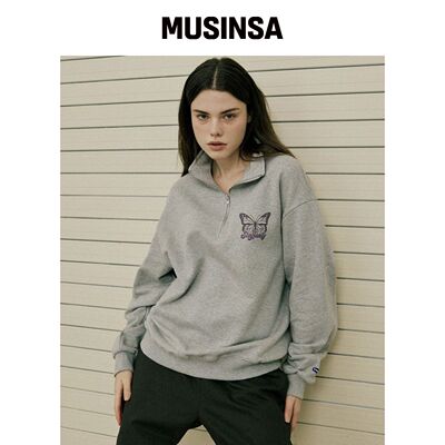 STAFFONLY BUTTERFLY HALF ZIP-UP SWEATSHIRTS 韩国官网直邮进口