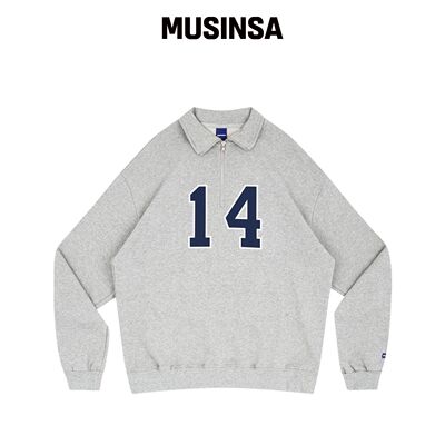 STAFFONLY 14 HALF ZIP-UP (MELANGE GREY)韩国官网直邮进口