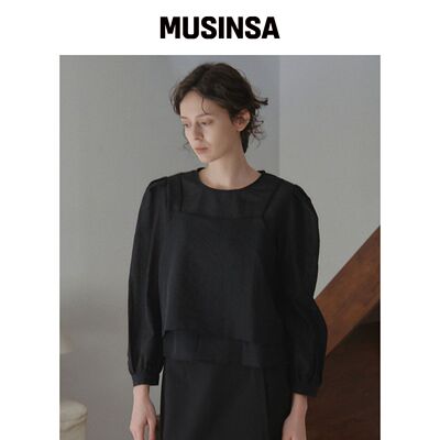 ELLIOTI Elka Set-up Sheer Blouse_2Color韩国官网直邮进口
