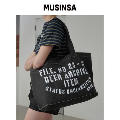 DEARMYDEER 复古索引单肩包（炭灰色）韩国官网直邮进口MUSINSA