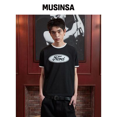 AREUBAN NERD Ringer 衬衫_黑色韩国官网直邮进口MUSINSA