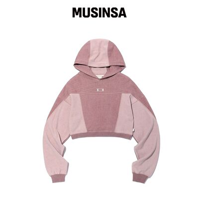 CRITIC 粉色裁剪连帽卫衣 MUSINSA韩国官网直邮进口