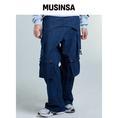 LUVISTRUE AM拉链裤（蓝色） MUSINSA韩国官网直邮进口