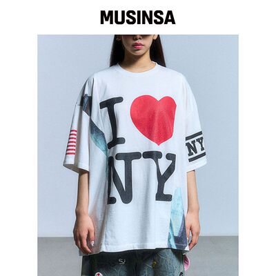 SCHISM INDUCING FAKE 重工T恤_象牙色 MUSINSA韩国官网直邮进口