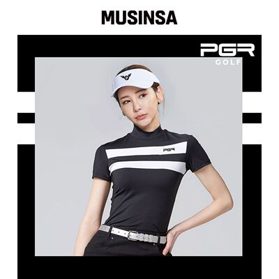 PGR 半高领短袖T恤 黑色 GT-4274韩国官网直邮进口MUSINSA