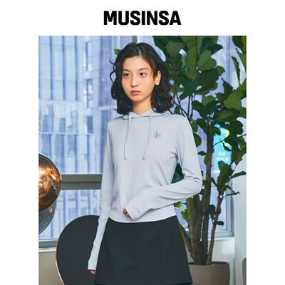 LMC WM 连帽长袖衫 灰蓝色 MUSINSA韩国官网直邮进口
