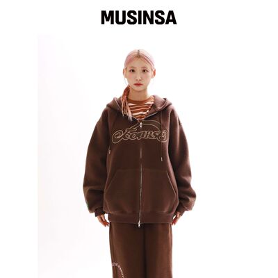 OFCOURSEWHYNOT SERENE REVERSE HOODY ZIP_棕色韩国官网直邮进口