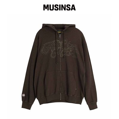 AFTERMATH WAFFLE ZIP HOODIE 橄榄绿 MUSINSA韩国官网直邮进口