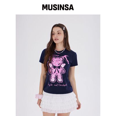 DYSFUNCT ANGEL HAMMER BEAR SLIM T-SHIRT（NAV韩国官网直邮进口