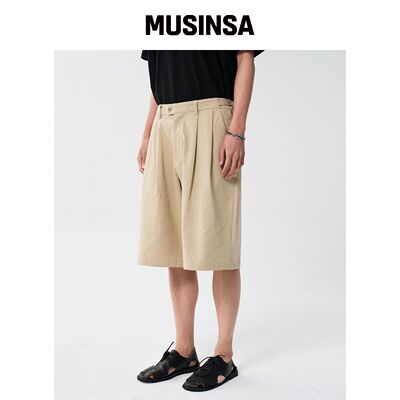 NOUN 伯穆达斜纹棉裤（婴儿色） MUSINSA韩国官网直邮进口