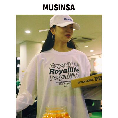 ROYALLIFE RLL201多功能LOGO长袖 - WHITE MUSIN韩国官网直邮进口