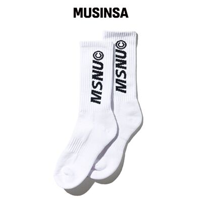MASSNOUN MSNU LOGO 袜子 MUZAS001-WT MUSINSA韩国直邮官方正品