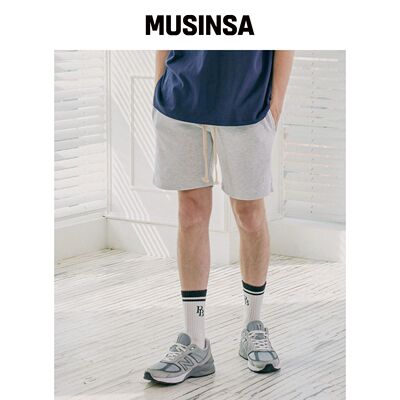 PAPERBOY 招牌重磅中裤-白色混色 MUSINSA韩国官网直邮进口