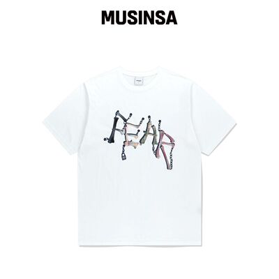 MAHAGRID BONES N CHAIN TEE WHITE(MG2FMMT547A韩国官网直邮进口