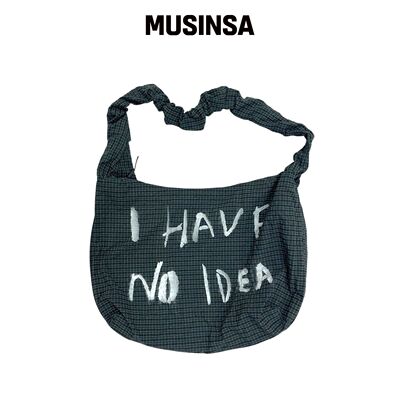THE GREATEST 格纹斜挎包藏青色 MUSINSA韩国官网直邮进口