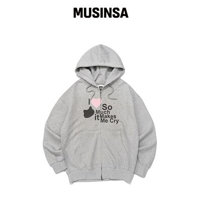 NEWKITSCH 我爱猫咪连帽拉链外套（混色） MUSIN韩国官网直邮进口