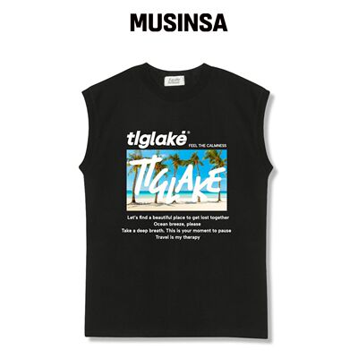 TI.GLAKE VACAY 背带裤宽松款无袖衬衫 黑色 MUS韩国官网直邮进口