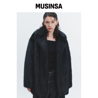 HAVELESS KHLOE 人造毛皮大衣 黑色韩国官网直邮进口MUSINSA