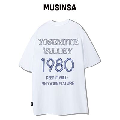 YOSEMITE 1980 Valley 半高领T恤 白色（蓝色）Y韩国官网直邮进口