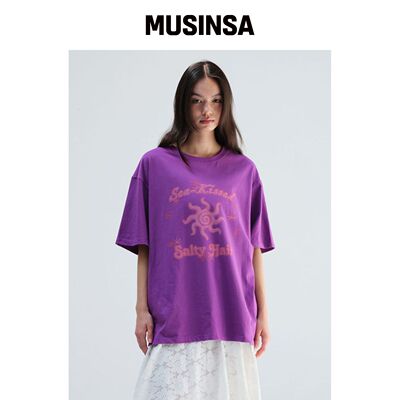 EXPIRED GIRL 紫色晒伤T恤韩国官网直邮进口MUSINSA